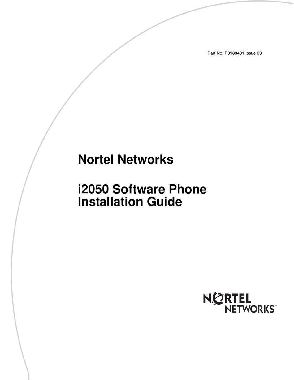 NORTEL I2050 INSTALLATION MANUAL Pdf Download | ManualsLib