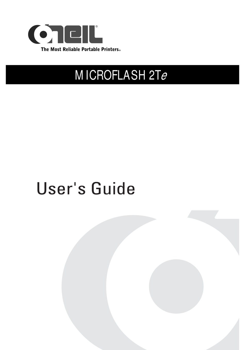 ONEIL MICROFLASH 2TE USER MANUAL Pdf Download | ManualsLib