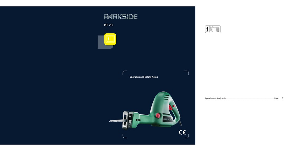 PARKSIDE PFS 710 OPERATION AND SAFETY NOTES Pdf Download | ManualsLib