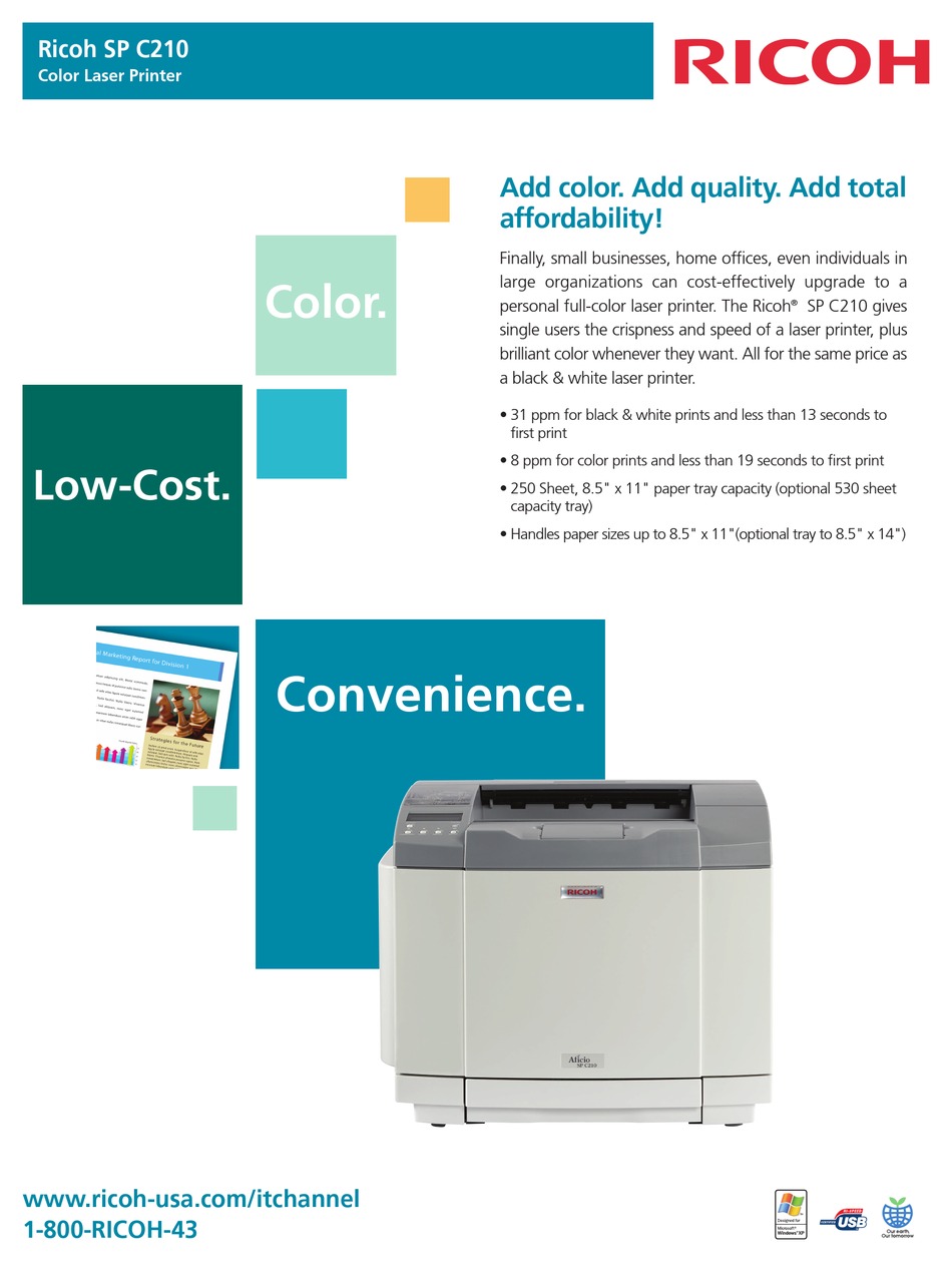 RICOH AFICIO SP C210 BROCHURE SPECS Pdf Download ManualsLib ricoh-aficio-sp-c210-brochure-specs-pdf-download-manualslib