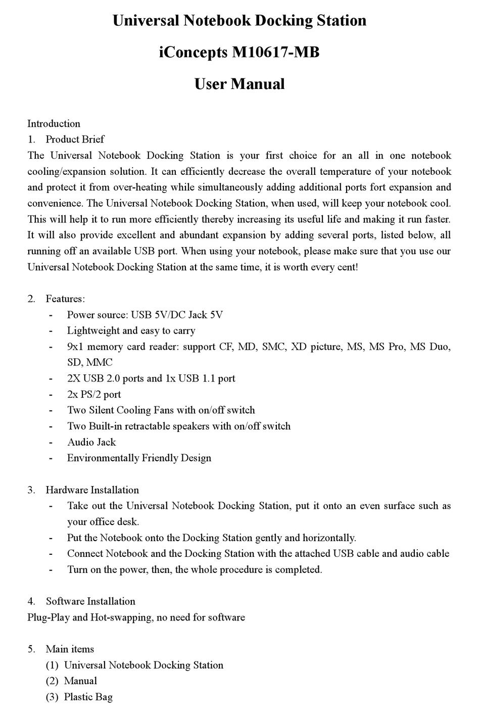 SAKAR ICONCEPTS M10617-MB USER MANUAL Pdf Download | ManualsLib