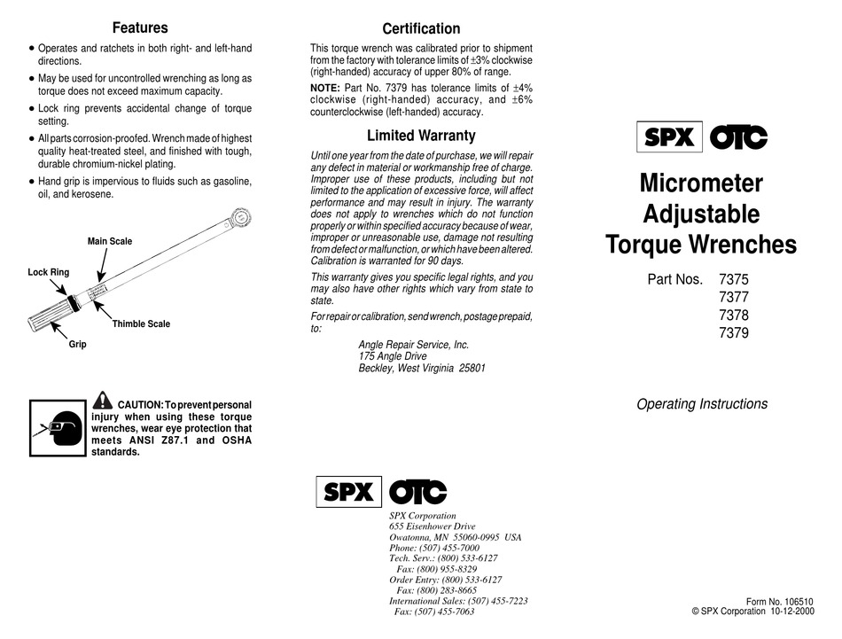 OTC 7375 7377 OPERATING INSTRUCTIONS Pdf Download ManualsLib OTC 7375 7377 OPERATING INSTRUCTIONS Pdf Download ManualsLib