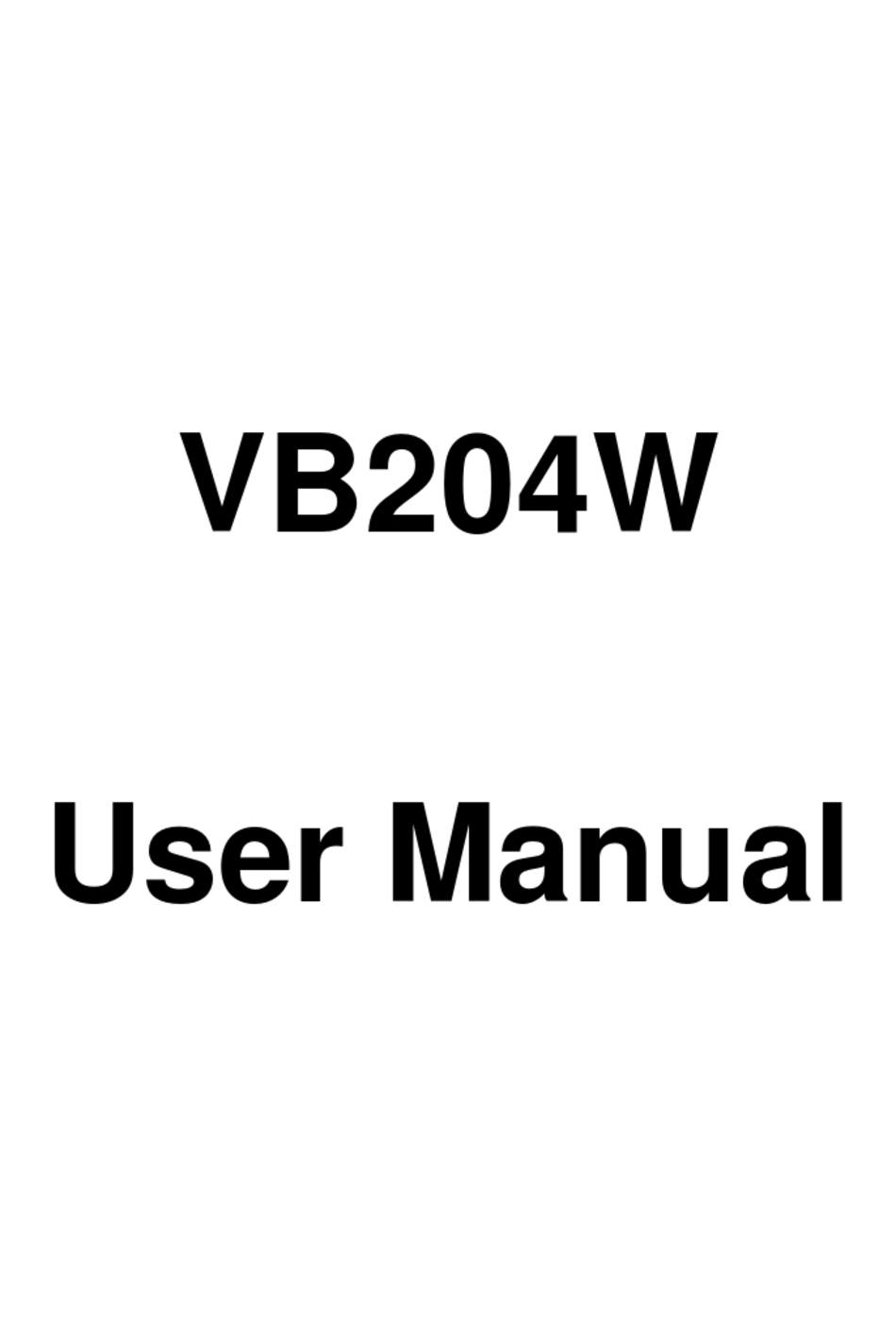 ENERGY IMPORTS VB204W USER MANUAL Pdf Download | ManualsLib