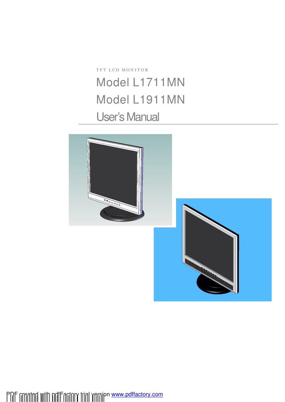 DAEWOO L1711MN USER MANUAL Pdf Download | ManualsLib