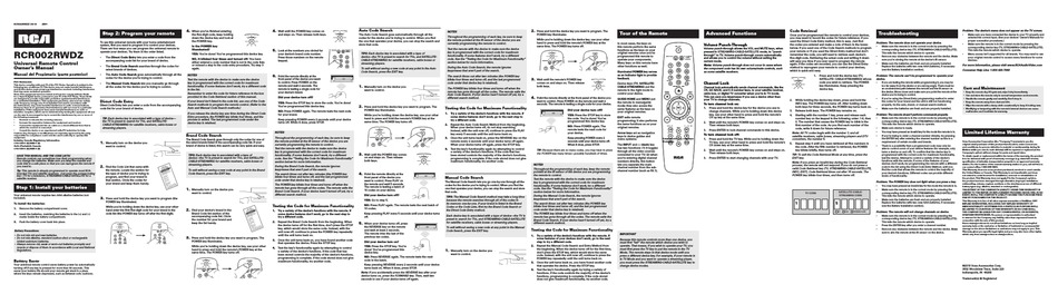 RCA RCR002RWDZ OWNER'S MANUAL Pdf Download | ManualsLib