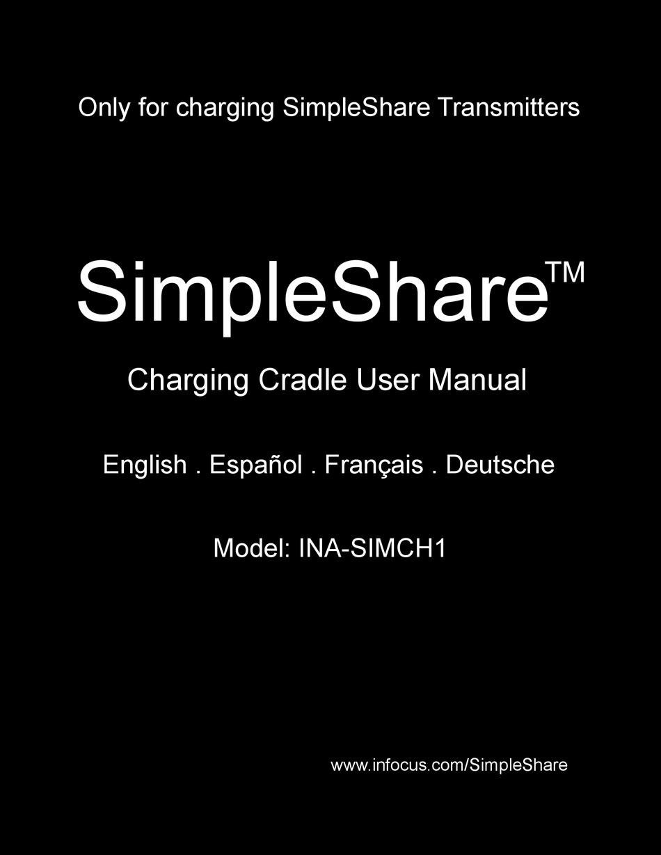 INFOCUS SIMPLESHARE INA-SIMCH1 USER MANUAL Pdf Download | ManualsLib