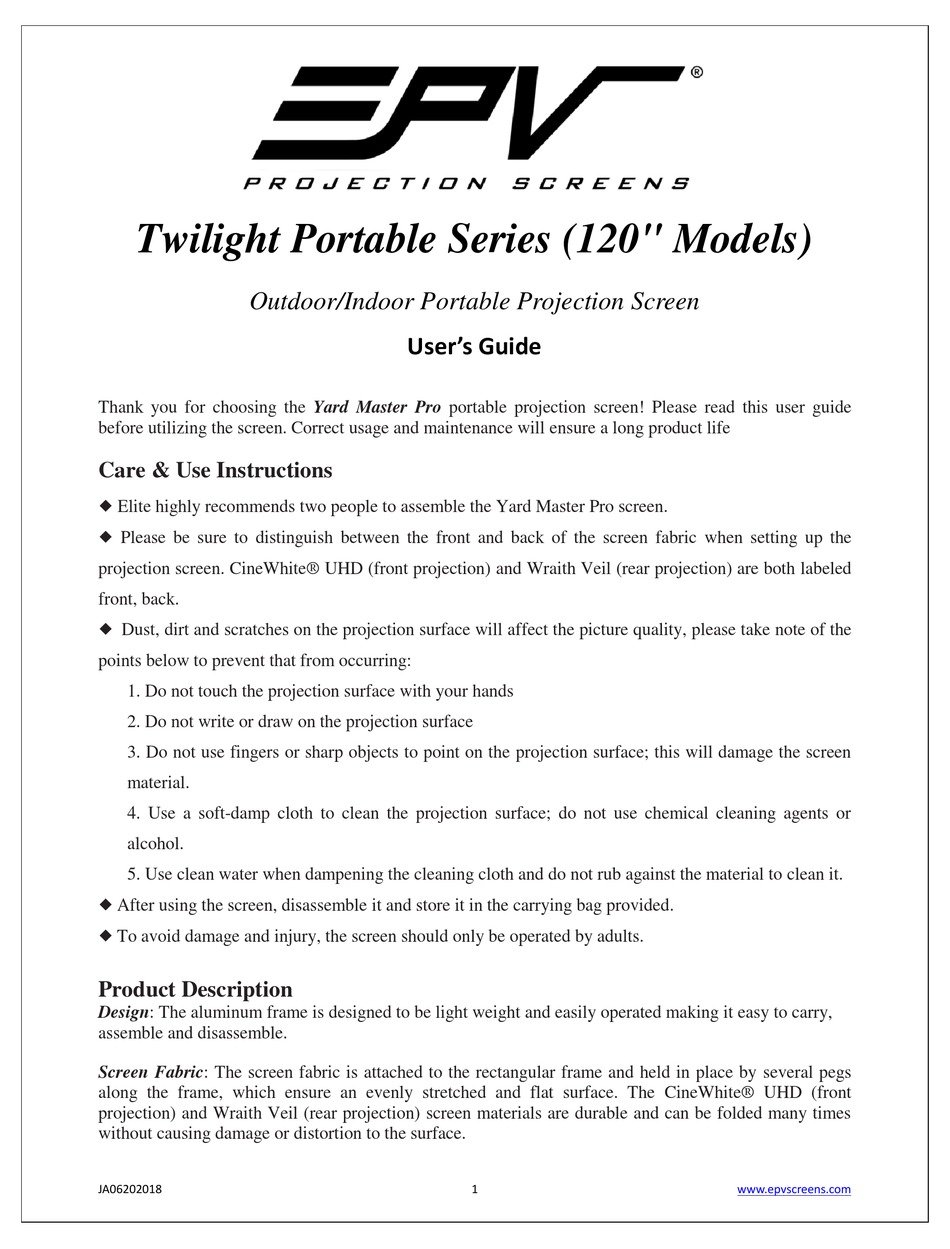 EPV TWILIGHT PORTABLE SERIES USER MANUAL Pdf Download | ManualsLib EPV TWILIGHT PORTABLE SERIES USER MANUAL Pdf Download | ManualsLib