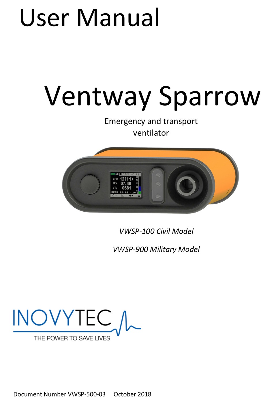 INOVYTEC VENTWAY SPARROW USER MANUAL Pdf Download | ManualsLib