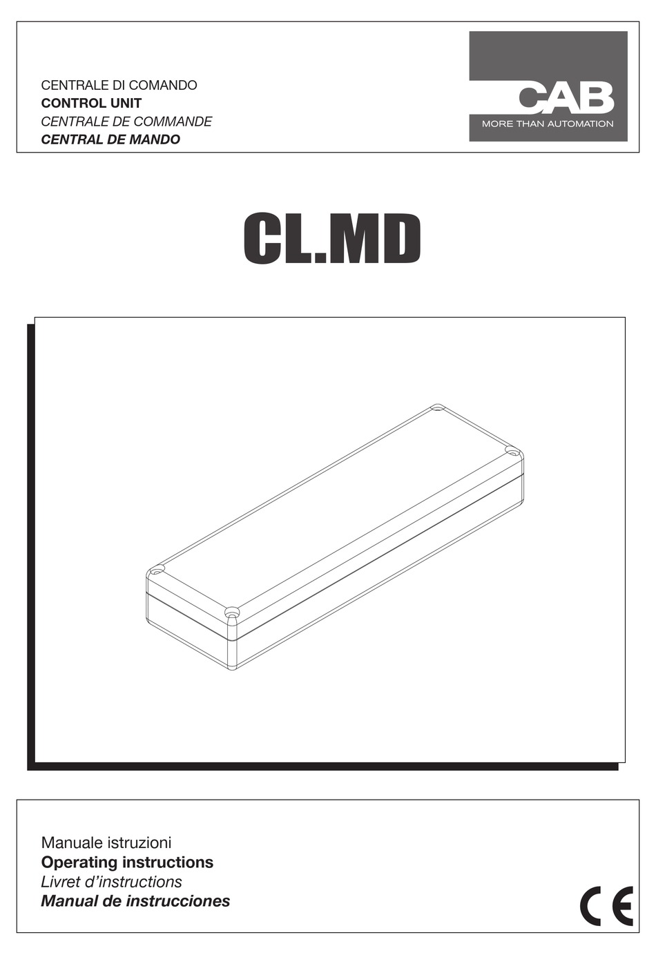CAB CL.MD OPERATING INSTRUCTIONS MANUAL Pdf Download | ManualsLib