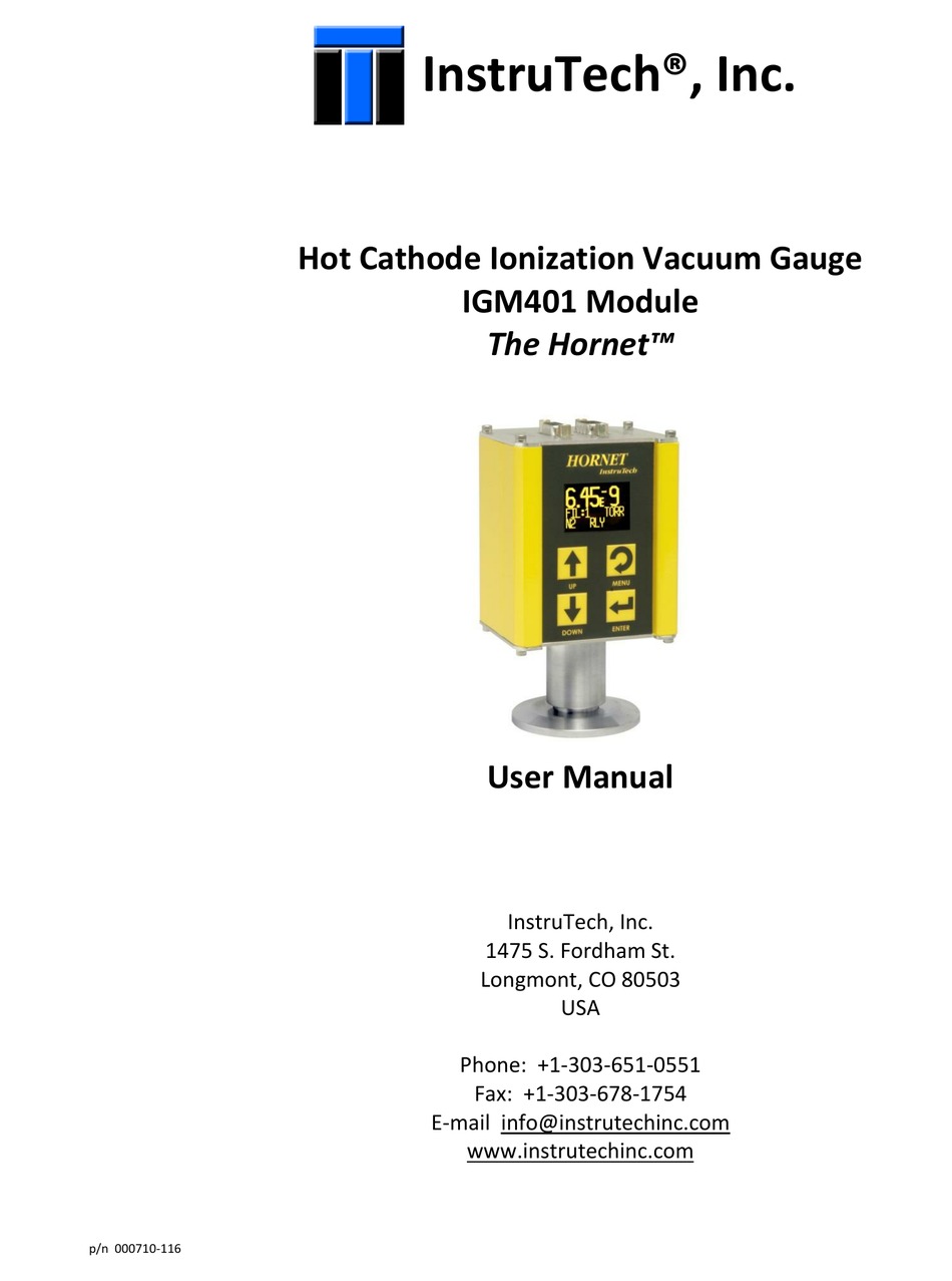 INSTRUTECH HORNET USER MANUAL Pdf Download | ManualsLib