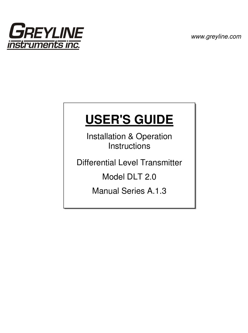 GREYLINE DLT 2.0 TRANSMITTER USER MANUAL | ManualsLib GREYLINE DLT 2.0 TRANSMITTER USER MANUAL | ManualsLib