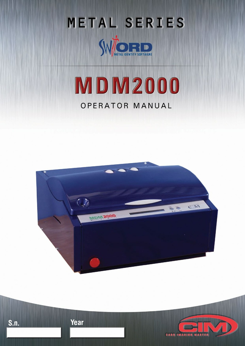 CIM METAL SERIES OPERATOR'S MANUAL Pdf Download | ManualsLib