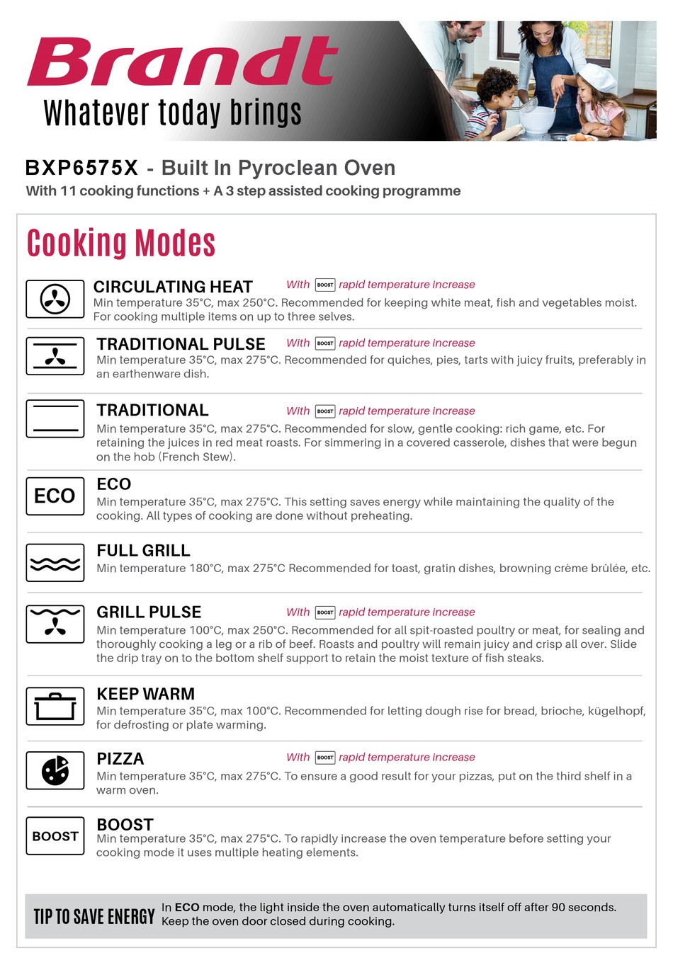 BRANDT BXP6575X OVEN QUICK START MANUAL | ManualsLib