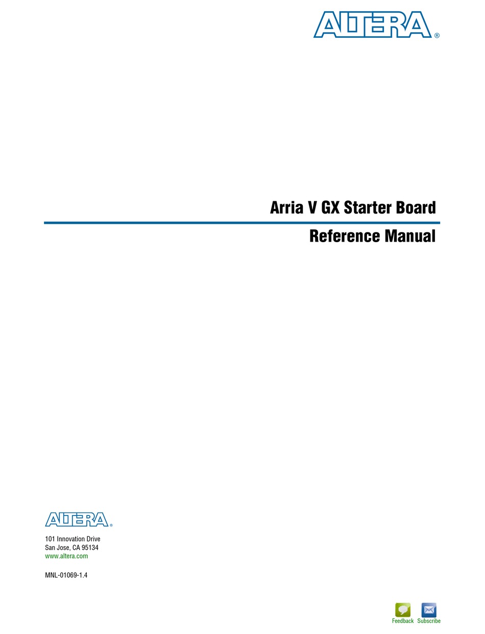 Altera Arria V Gx Controller Reference Manual Manualslib