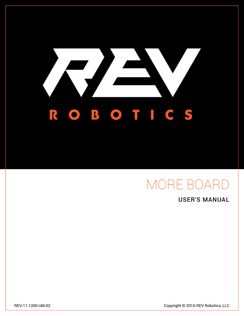 REV ROBOTICS MORE BOARD USER MANUAL Pdf Download | ManualsLib