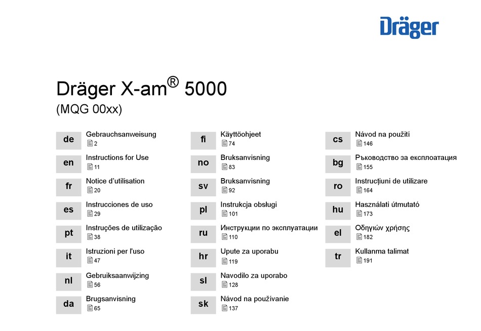 DR GER X AM 5000 GAS DETECTOR INSTRUCTIONS FOR USE MANUAL ManualsLib