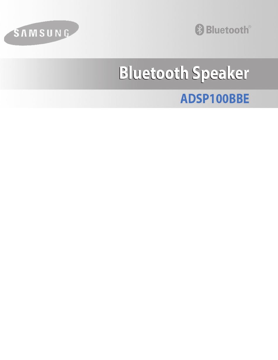 SAMSUNG ADSP100BBE SPEAKER USER MANUAL | ManualsLib
