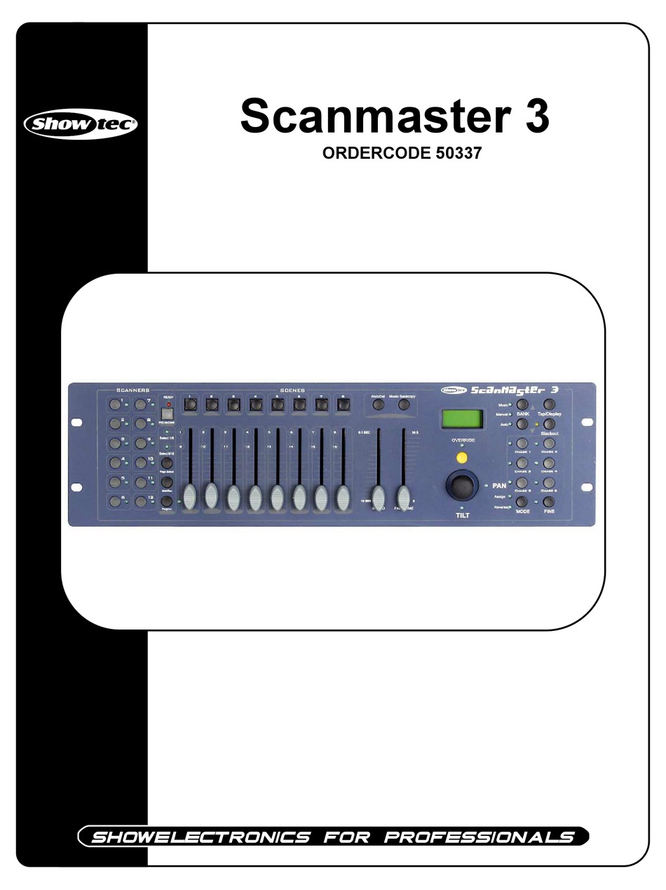 Showtec Scanmaster 3 Controller User Manual Manualslib 