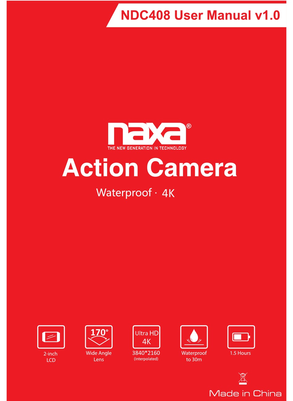 NAXA NDC408 ACTION CAMERA USER MANUAL | ManualsLib