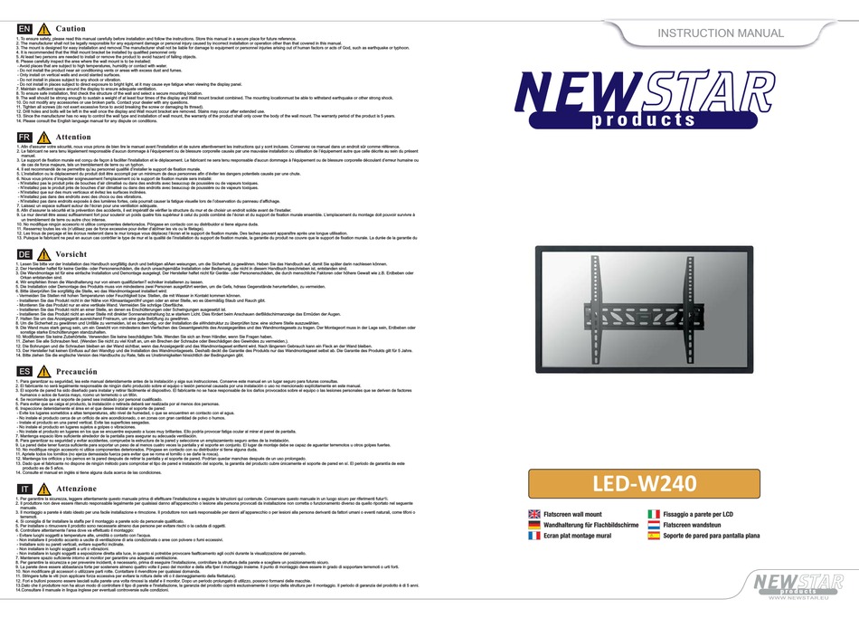NEW STAR COMPUTER PRODUCTS LED-W240 INSTRUCTION MANUAL Pdf Download ...