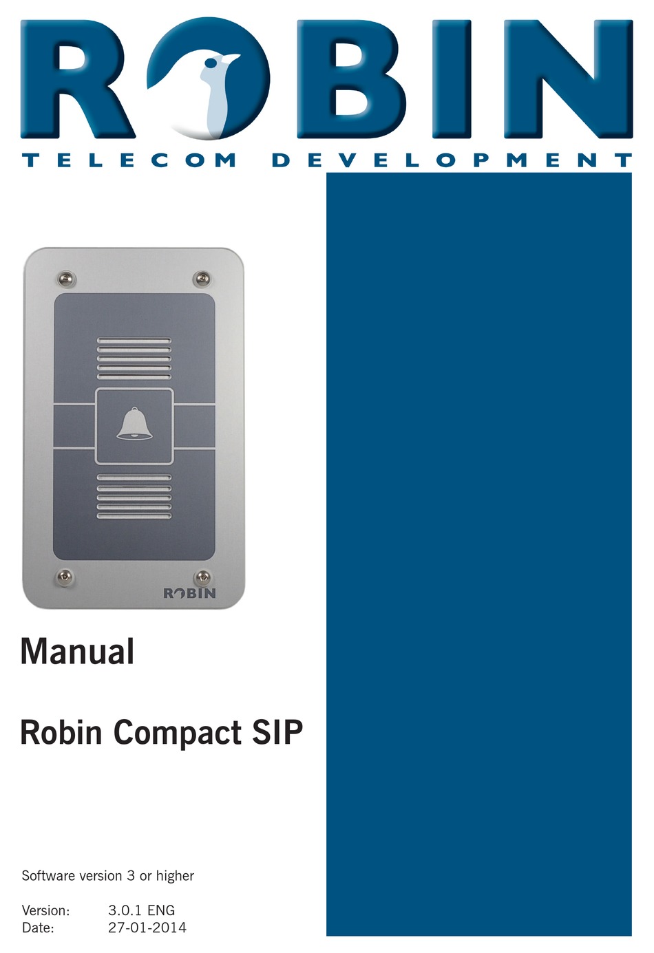 ROBIN COMPACT SIP INTERCOM SYSTEM MANUAL | ManualsLib
