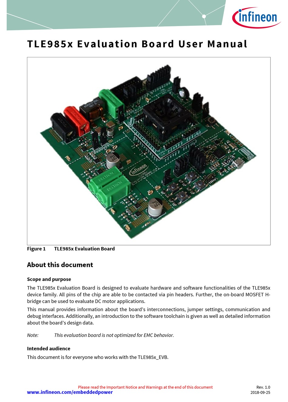 INFINEON TLE985 SERIES MOTHERBOARD USER MANUAL | ManualsLib