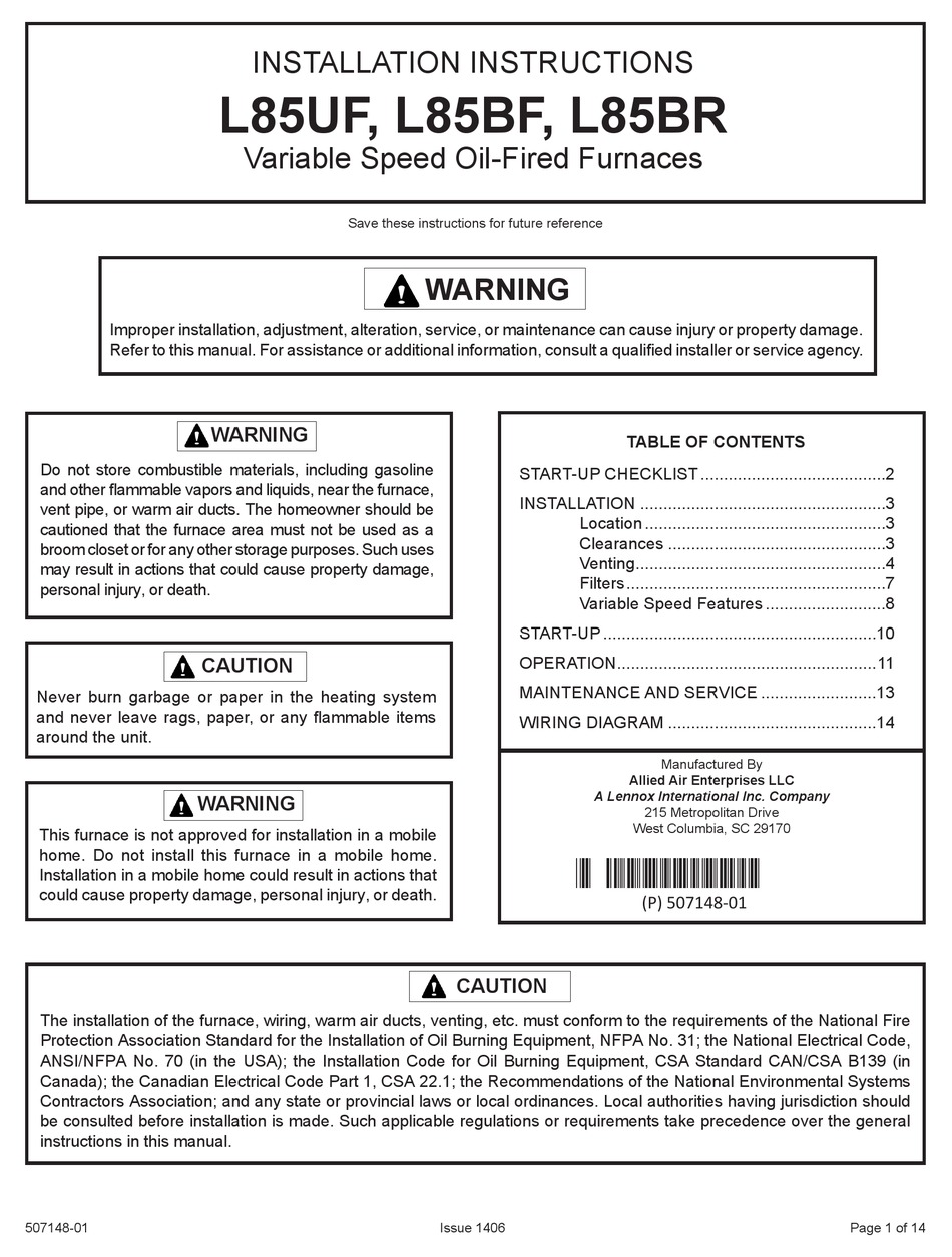 AIREASE L85UF SERIES FURNACE INSTALLATION INSTRUCTIONS MANUAL ManualsLib AIREASE L85UF SERIES FURNACE INSTALLATION INSTRUCTIONS MANUAL ManualsLib
