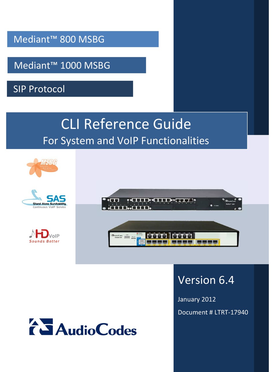 AUDIOCODES MEDIANT 800 MSBG GATEWAY CLI REFERENCE MANUAL ManualsLib audiocodes-mediant-800-msbg-gateway-cli-reference-manual-manualslib