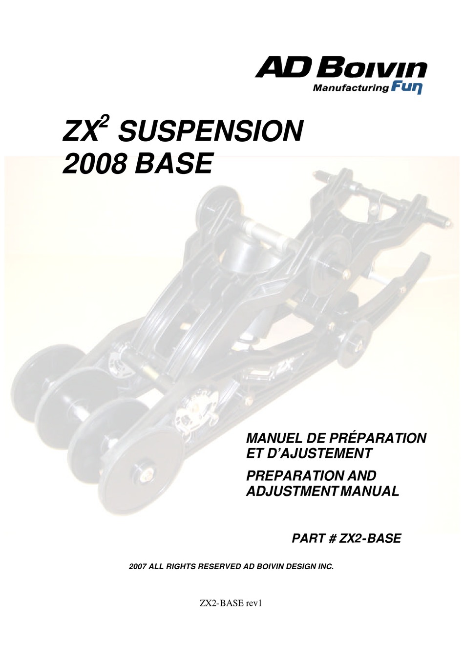 AD BOIVIN ZX2 2008 ADJUSTMENT MANUAL Pdf Download | ManualsLib