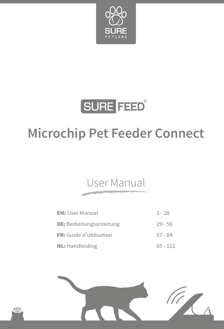 SURE PETCARE SUREFEED MICROCHIP PET FEEDER CONNECT USER MANUAL Pdf sure-petcare-surefeed-microchip-pet-feeder-connect-user-manual-pdf