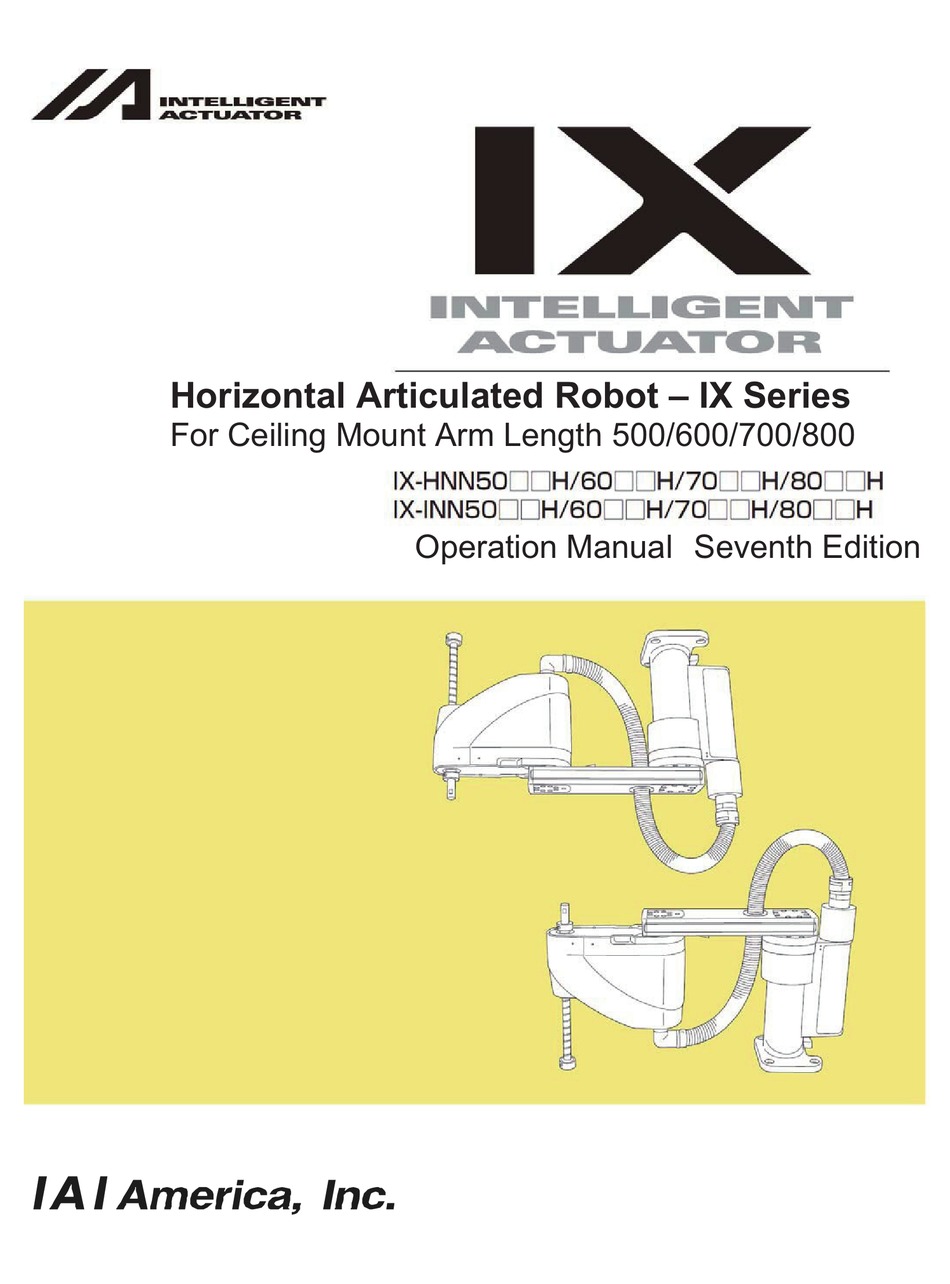 IAI IX SERIES OPERATION MANUAL Pdf Download | ManualsLib