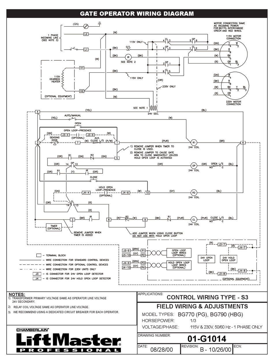 Chamberlain Liftmaster Wiring Schematic