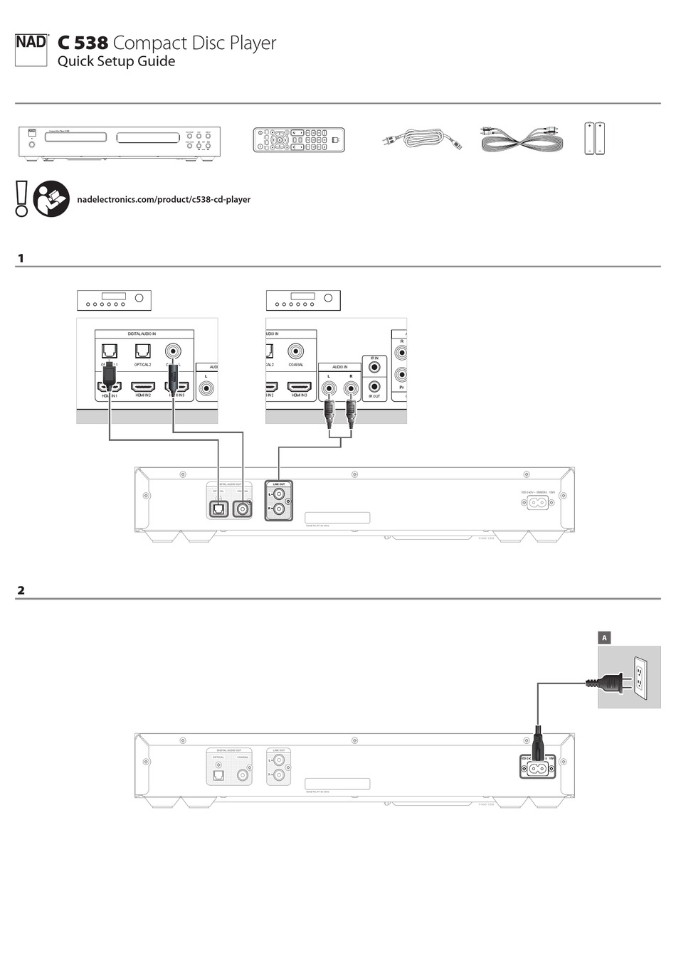 NAD C 538 QUICK SETUP MANUAL Pdf Download ManualsLib