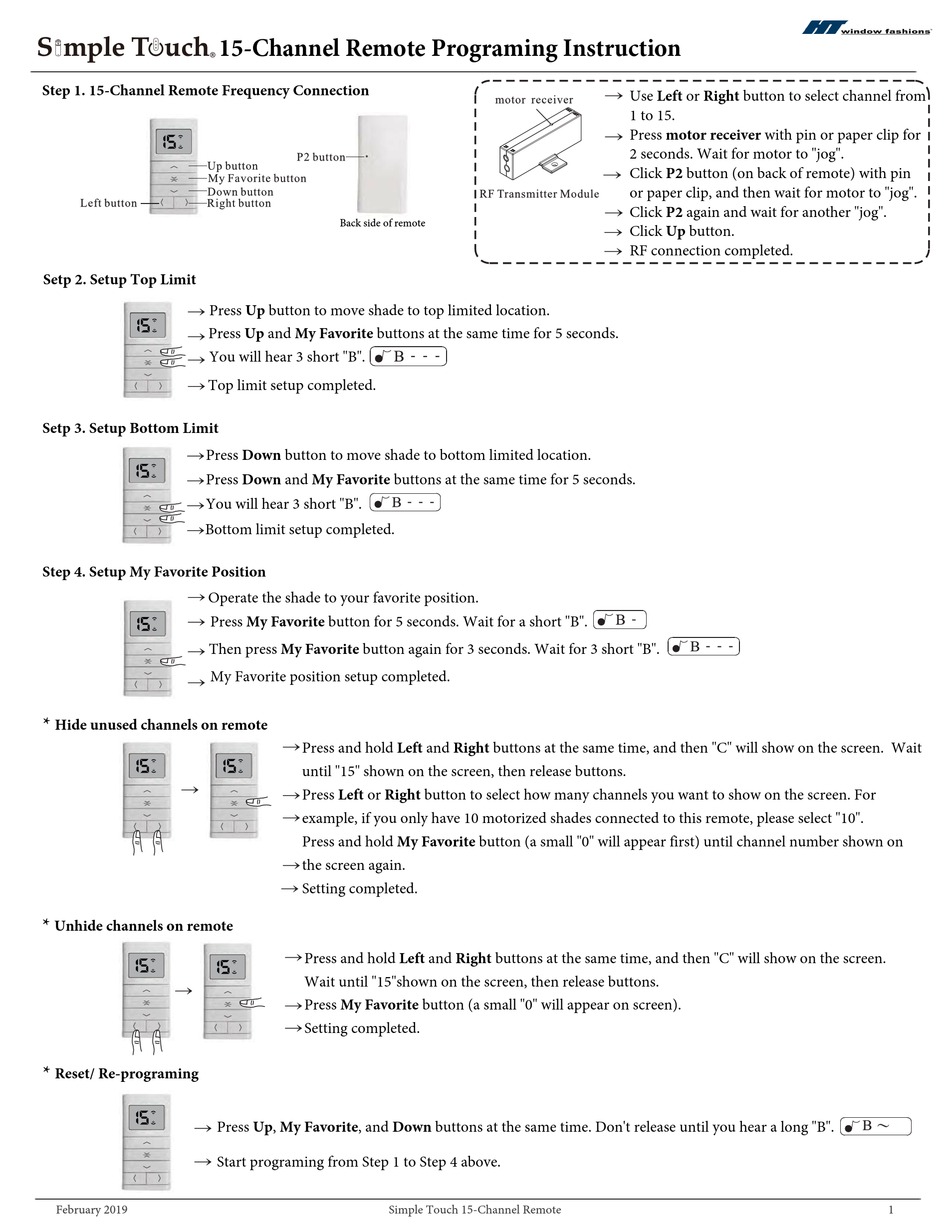HT SIMPLE TOUCH PROGRAMMING INSTRUCTION Pdf Download | ManualsLib