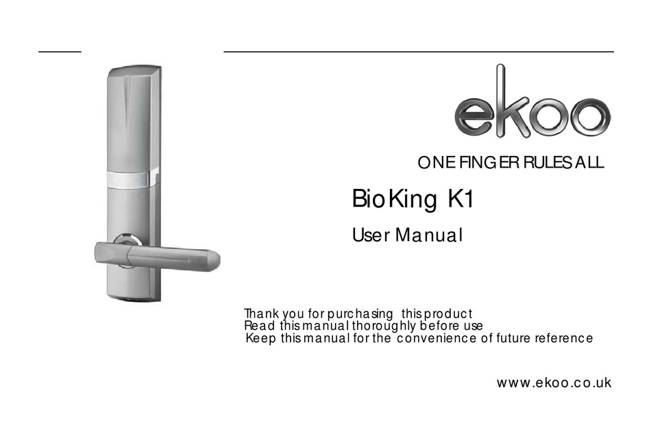 EKOO BIOKING K1 USER MANUAL Pdf Download | ManualsLib
