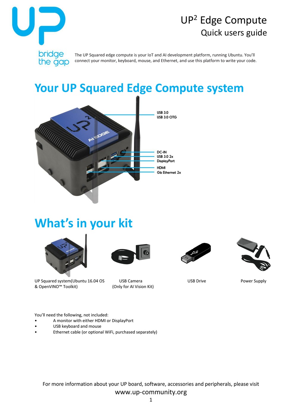 UP EDGE QUICK USER MANUAL Pdf Download | ManualsLib