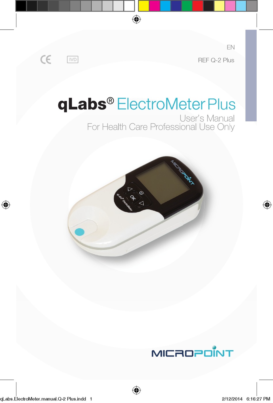 MICROPOINT QLABS ELECTROMETER PLUS USER MANUAL Pdf Download | ManualsLib