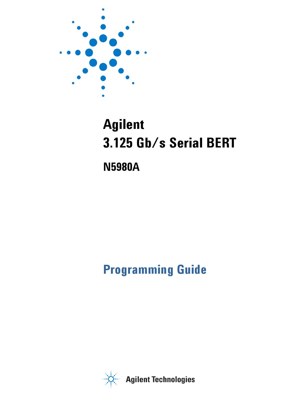 AGILENT TECHNOLOGIES N5980A PROGRAMMING MANUAL Pdf Download | ManualsLib