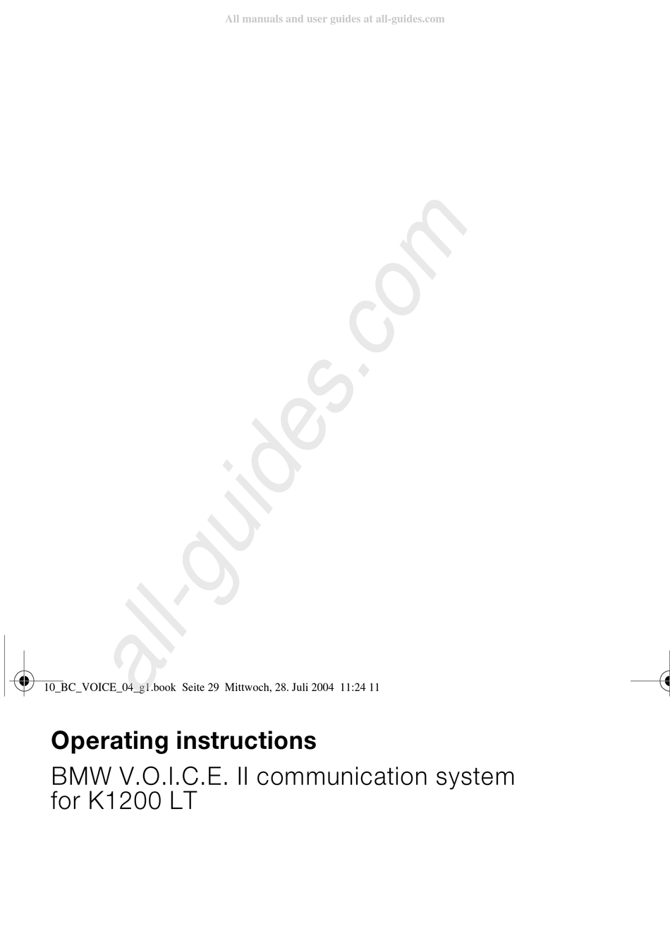 BMW V O I C E II OPERATING INSTRUCTIONS MANUAL Pdf Download ManualsLib bmw-v-o-i-c-e-ii-operating-instructions-manual-pdf-download-manualslib
