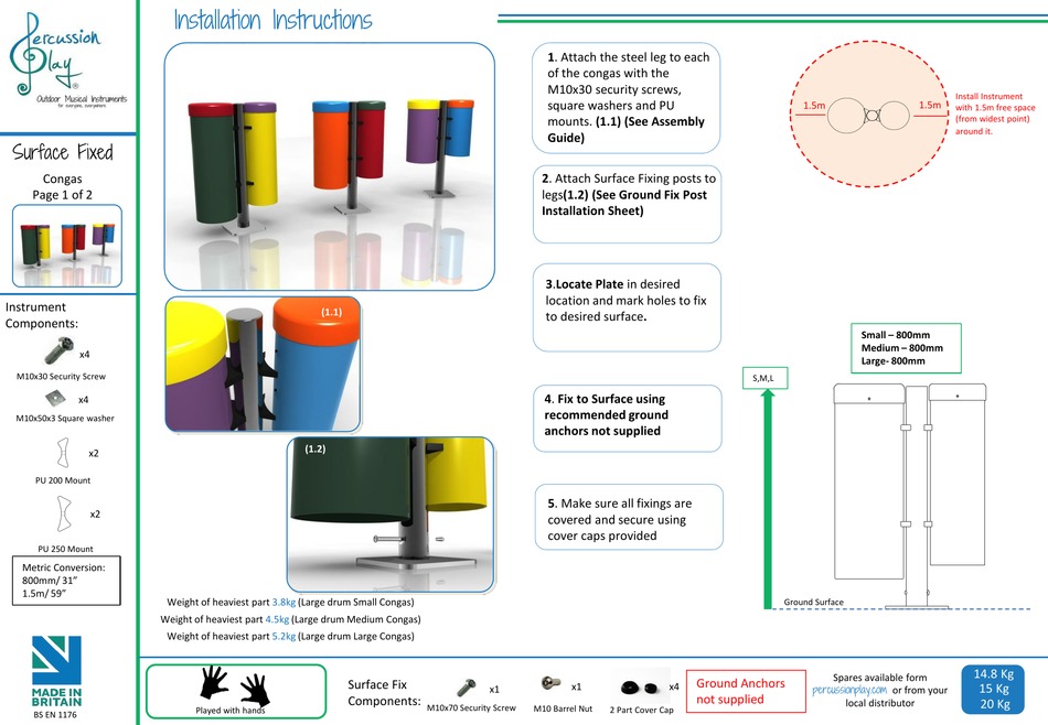 PERCUSSION PLAY PPCONG INSTALLATION INSTRUCTIONS Pdf Download | ManualsLib