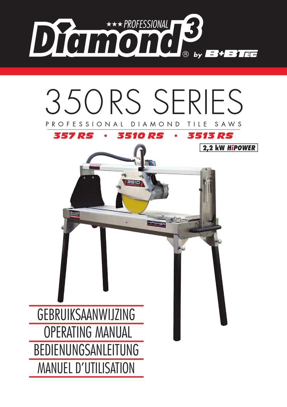 B+BTEC DIAMOND3 350 RS SERIES OPERATING MANUAL Pdf Download | ManualsLib