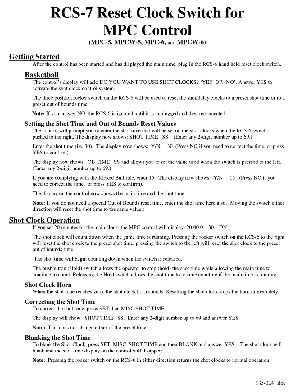NEVCO MPC SERIES QUICK STARK MANUAL Pdf Download | ManualsLib