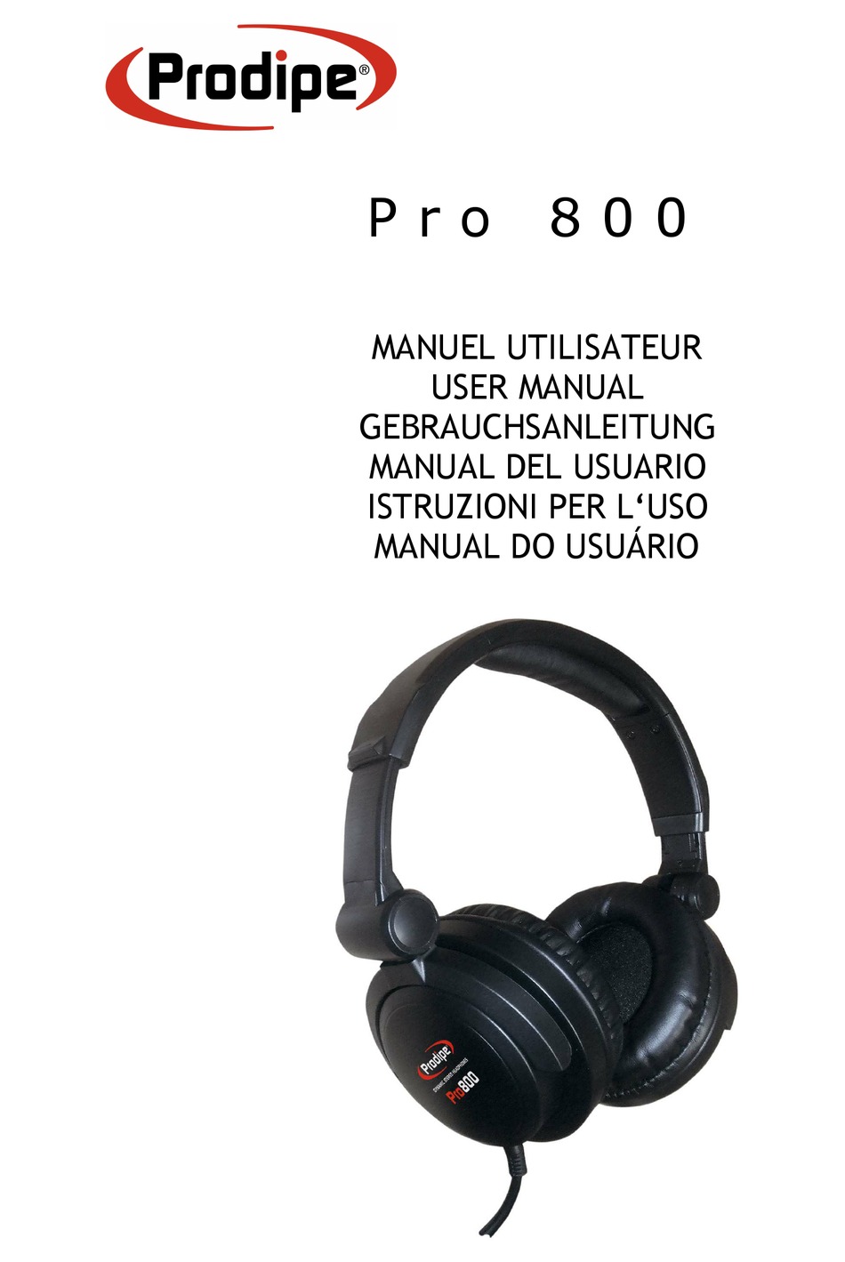 PRODIPE PRO 800 USER MANUAL Pdf Download | ManualsLib