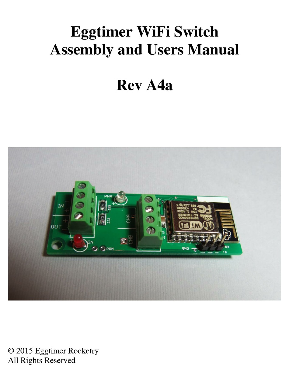 EGGTIMER ROCKETRY REV A4A ASSEMBLY AND USER'S MANUAL Pdf Download ...