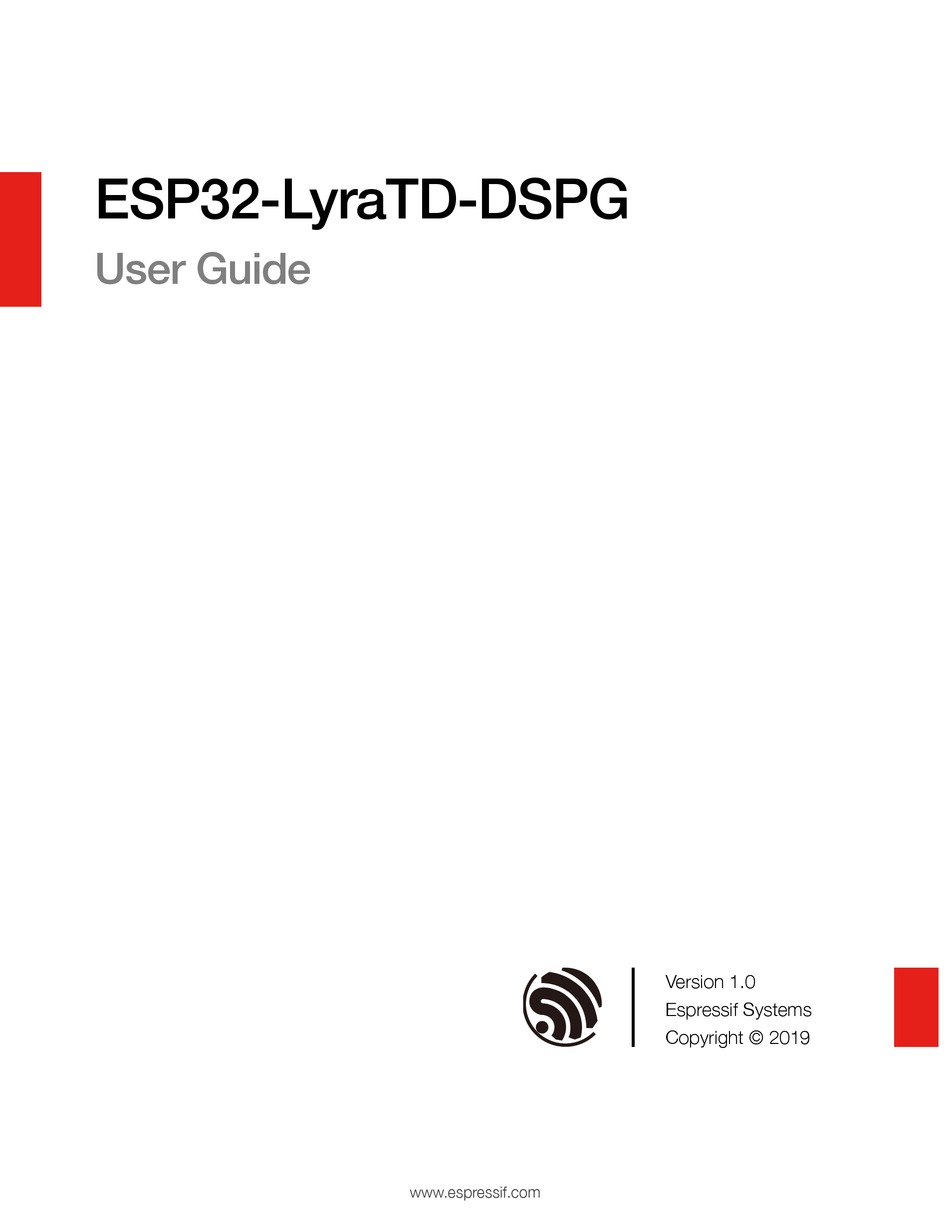 Espressif Systems Esp32 Lyratd Dspg User Manual Pdf Download Manualslib