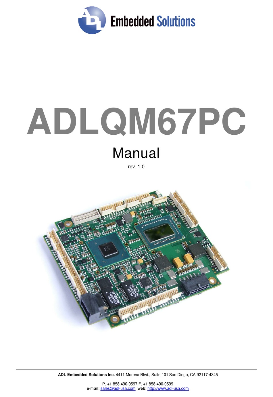 ADL EMBEDDED SOLUTIONS ADLQM67PC MANUAL Pdf Download | ManualsLib