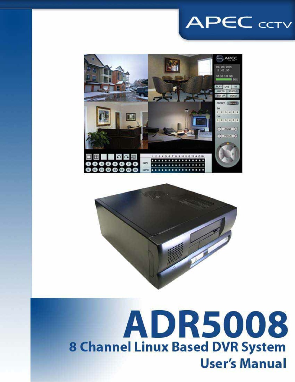 APEC CCTV ADR-5008 USER MANUAL Pdf Download | ManualsLib
