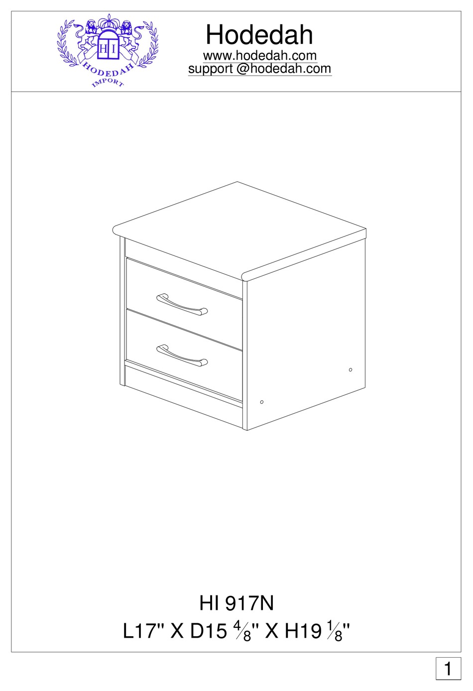 HODEDAH HI 917N QUICK START MANUAL Pdf Download | ManualsLib