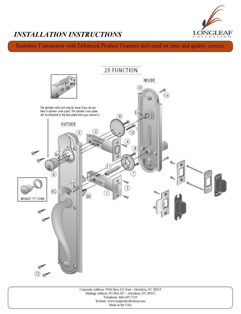 LONGLEAF COLLECTION 20 FUNCTION INSTALLATION INSTRUCTIONS Pdf Download | ManualsLib