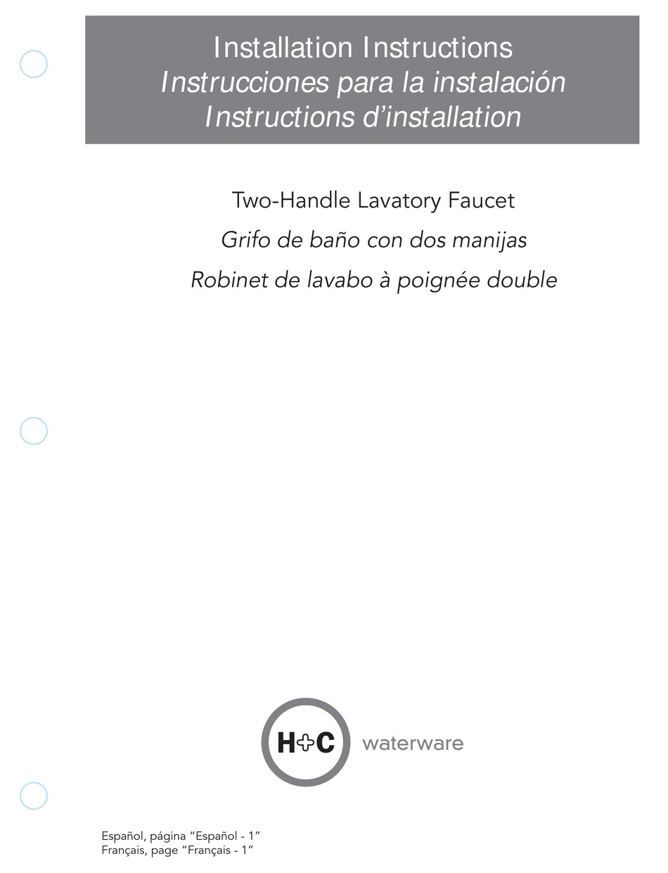 H+C DH304025 INSTALLATION INSTRUCTIONS MANUAL Pdf Download | ManualsLib